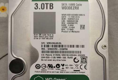 Жесткий диск 3.5 WD Green 3Tb