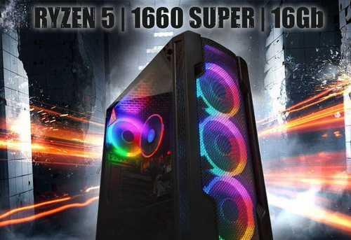 Новый Игровой Компьютер Ryzen 5 1660 Super 16Gb