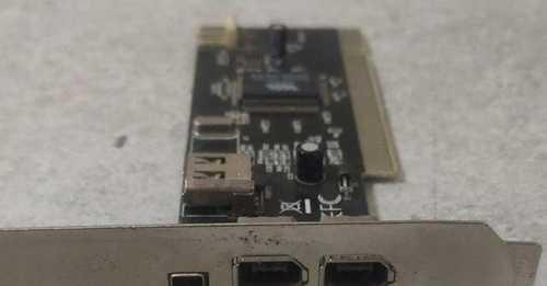 Контроллер PCI FireWire VIA VT5471B чип VT6306, 2