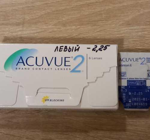 Контактные линзы "Acuvue 2" -2,25 (1 шт.)