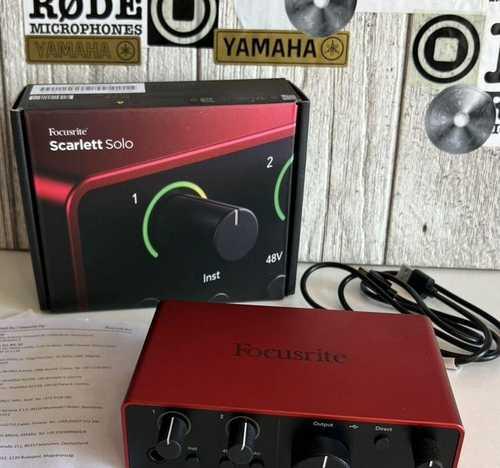 Focusrite scarlett solo 4rd gen звуковая карта