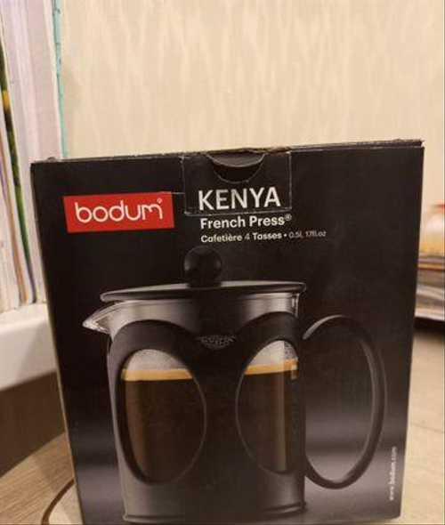 Кофейник френч-пресс Bodum Kenya, 0.5 л, цвет черн