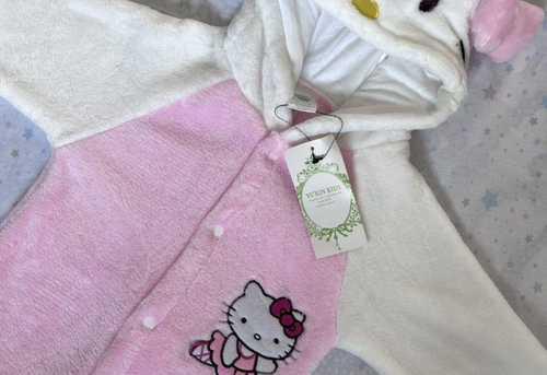 Детский теплый комбинезон для девочки Hello Kitty