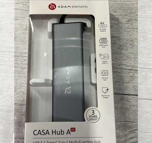 Casa Hub A03 USB 3.1 Type-C 5-в-1 многофункциональ