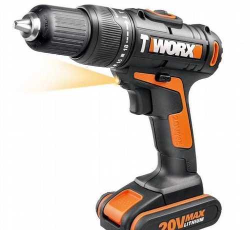 Аккумуляторная ударная дрель-шуруповерт worx WX371