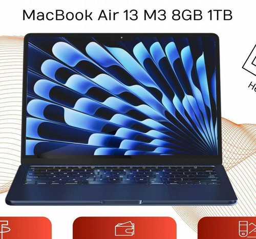 MacBook Air 13 m3 8gb 1tb Русская раскладка