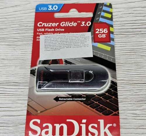 Флешка USB 256GB SanDisk Cruzer Glide 3.0. Новая