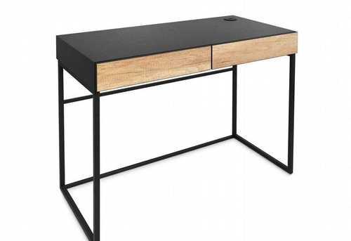 Письменный стол 100 см, Черный, с 2-мя ящиками