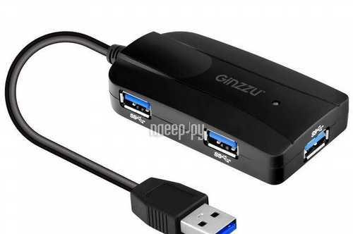 Карт-ридер Ginzzu EXT GR-317UB USB 3.0 - HUB 3