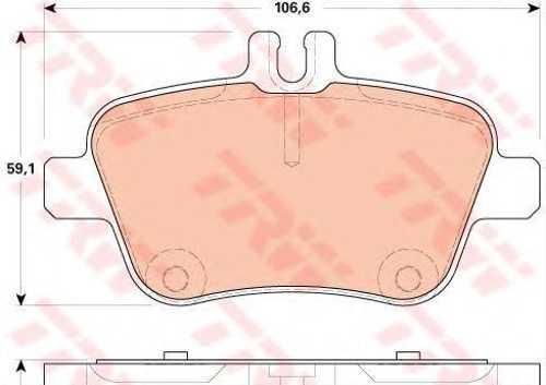 Колодки Тормозные Mb W176/X117/C117/X156 12- За
