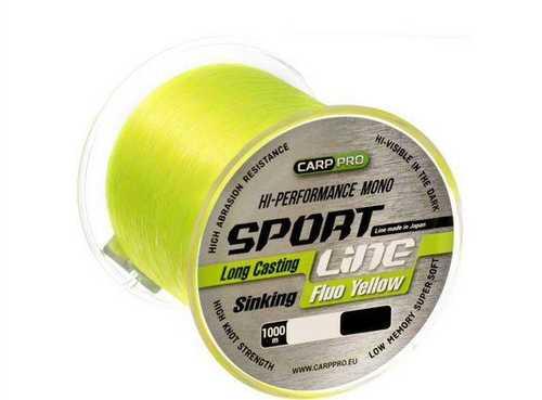 Леска Carp Pro Sport Line Fluo Yellow 1000м 0,310м