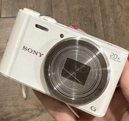 Фотоаппарат sony cyber-shot DSC-WX350, белый