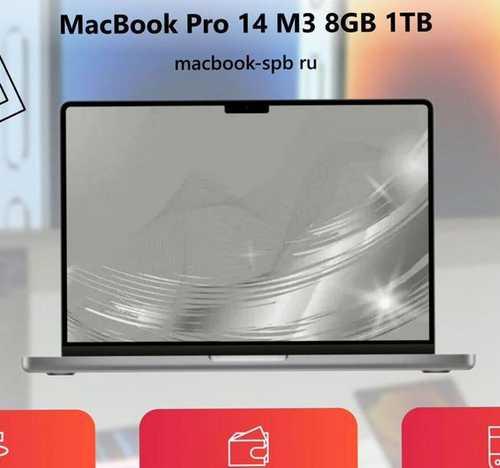 Apple MacBook 14 m3 8gb 1Tb сша/Ростест