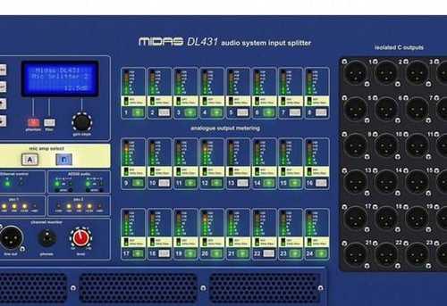 Midas DL431 микрофонный сплитер, 24 мик/лин вх