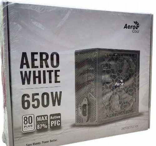 Блок питания AeroCool aero white 650W (apfc, 20 +