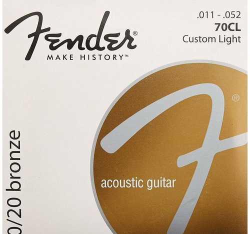 Струны fender strings NEW acoustic 70CL 80/20 bronze 11-52