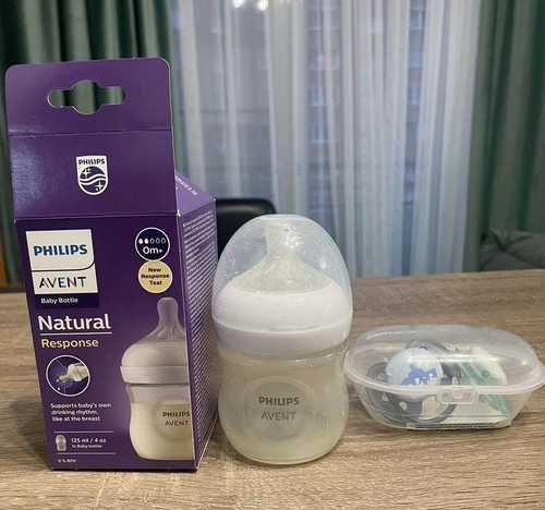 Бутылочка avent 125 и пустышки 2 шт avent