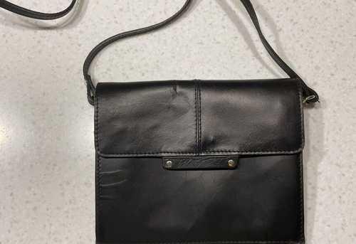 Сумка клатч кожзам Zara черный с бежевым