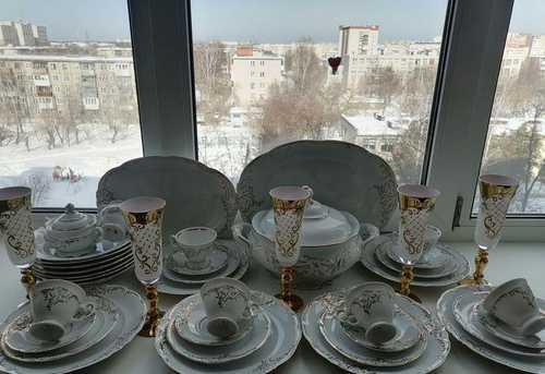 Столовый кофейный сервиз Польша новый антиквариат