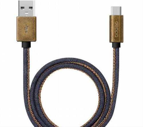 Кабель USB2.0-Type C 1.2m синий Deppa #206900