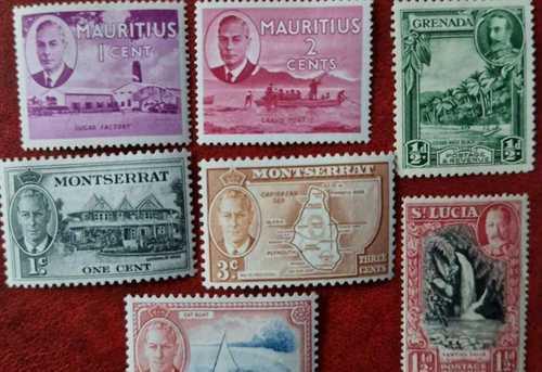 Почтовые марки Великобритании.Британские колонии