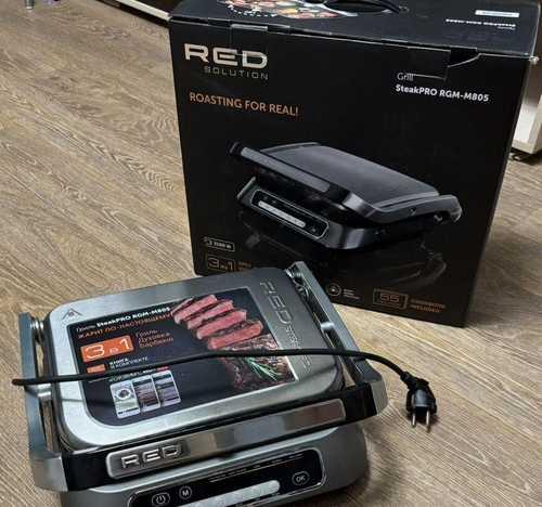 Гриль Redmond SteakMaster RGM-M805 серебристый