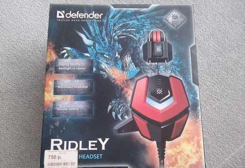 Игровые наушники с микрофоном Defender Ridley