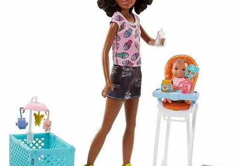 Кукла Барби (Barbie) няня с младенцем