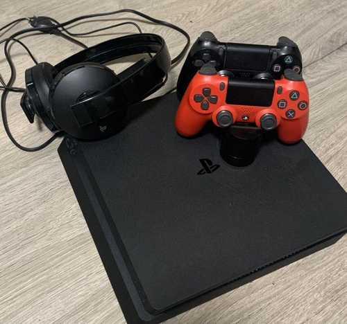 Sony playstation 4 slim 500gb с наушниками