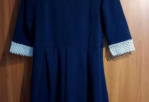 Платье для школьной формы с воротником и манжетами