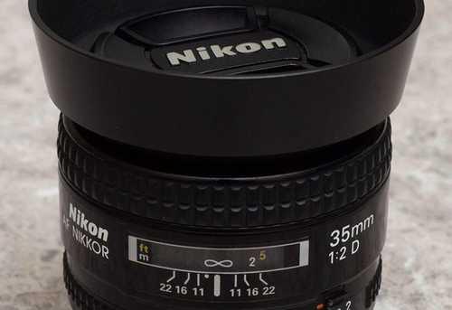 Объектив Nikon 35 mm f2 D