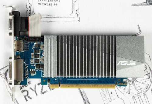 Видеокарта asus GeForce GT 710 Silent LP 2Gb