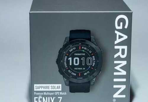 Garmin Fenix 7 Sapphire Solar Carbon c titanium ко