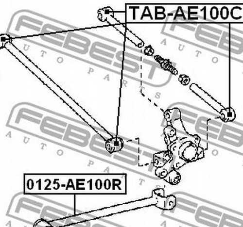 Tabae100CL Сайлентблок задней тяги