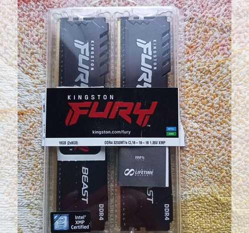 Kingston Fury Beast DDR4/ 16 gb/ 3200 mhz