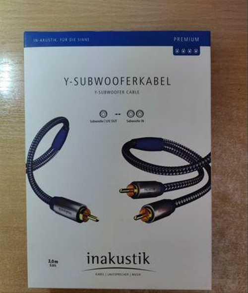 Inakustik Premium Y-Subwoofer Cable 3m