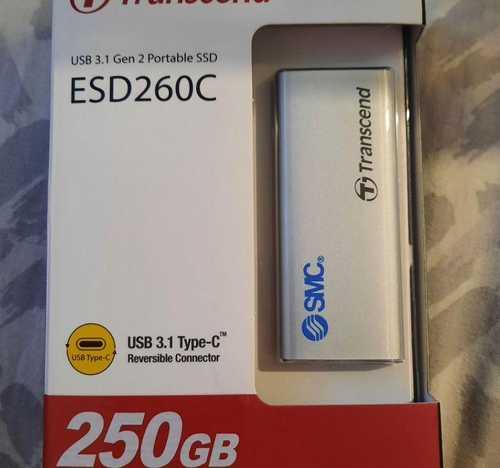 Внешний жёсткий диск SSD Transcend 250 gb