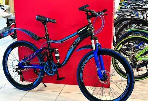Велосипед Green Damper 26R 2023г (черно-синий)