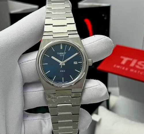 Часы мужские Tissot Prx с синим циферблатом