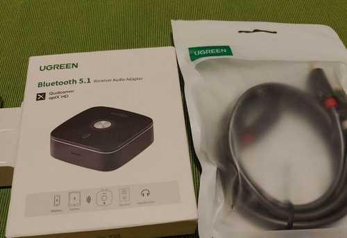 Ugreen Bluetooth ресивер 5.1 AptX HD с кабелями