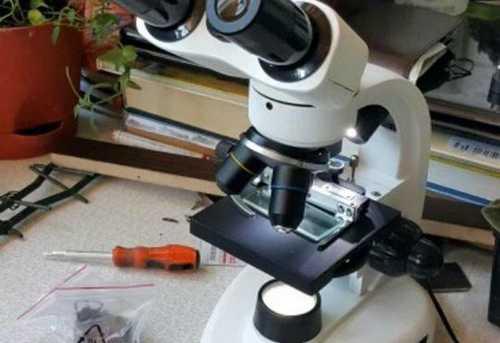 Бинокулярный новый микроскоп 80X-1200х учебный