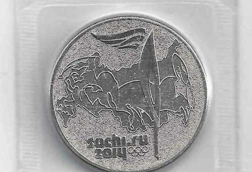Монета Сочи 2014 25 рублeй