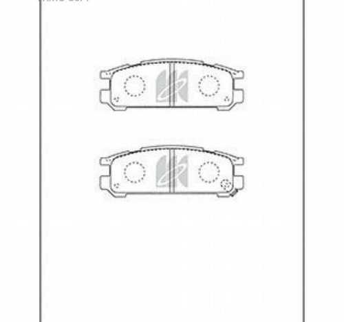 Колодки тормозные дисковые задн. subaru impreza, legacy 1.6-2.5 95- D7020M,D7020M,kashiyama