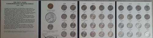 Полная коллекция квотеров (25 центов), 52 монеты