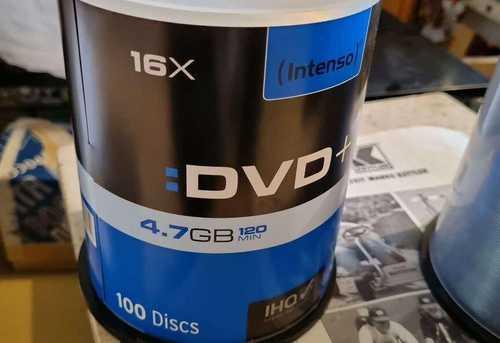 Двд диски болванки DVD+R 100шт в коробке