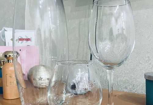 Бокалы, вазы, стаканы