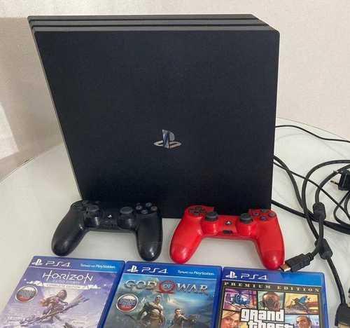 Sony playstation 4 pro 1tb 2 геймпада