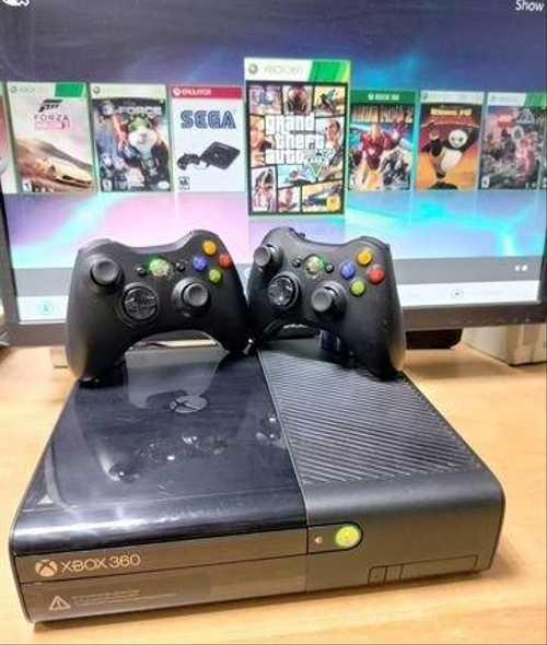 Xbox 360 E 250Gb 2Джоя FreeBoot 39 Игр