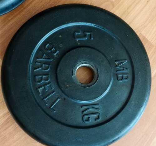 Диск (блин) barbell atlet 5 кг 26 мм