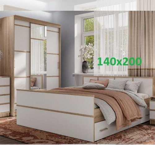 Кровать двухспальная 140х200